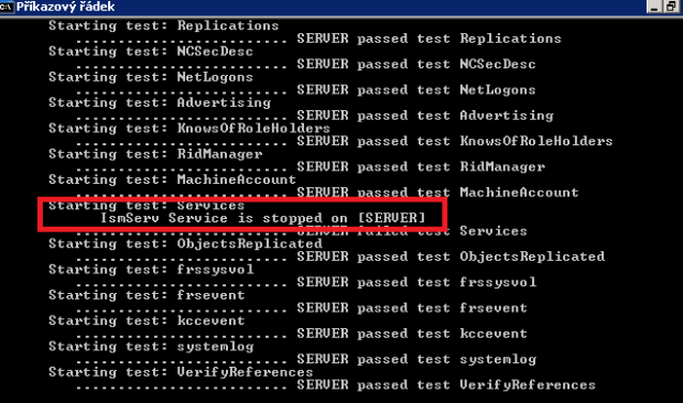 Sbs 2003 Dcdiag Exe Ismserv Error